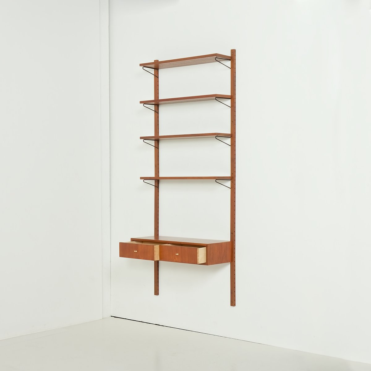 Vintage Scandinavian Wall Unit with Console in the style of Poul ...