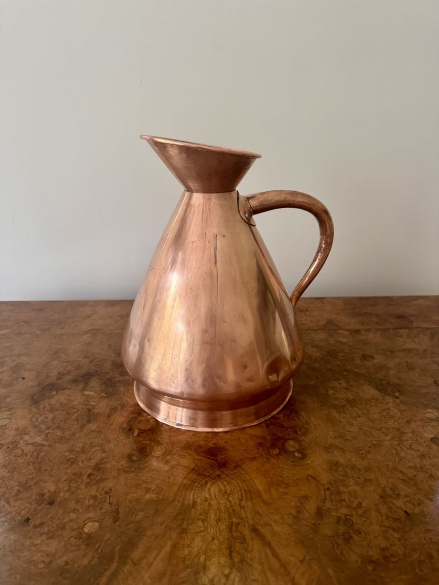 Antique Victorian Copper Harvest Jug, 1860s for sale at Pamono