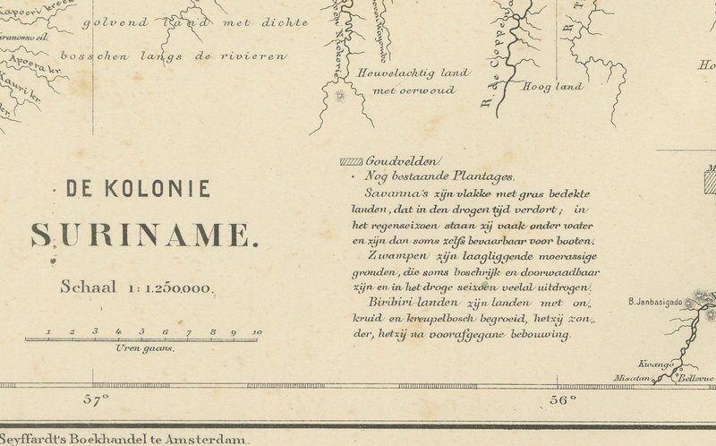 Antique Map of Dutch Colonies in the Caribbean and Suriname by ...