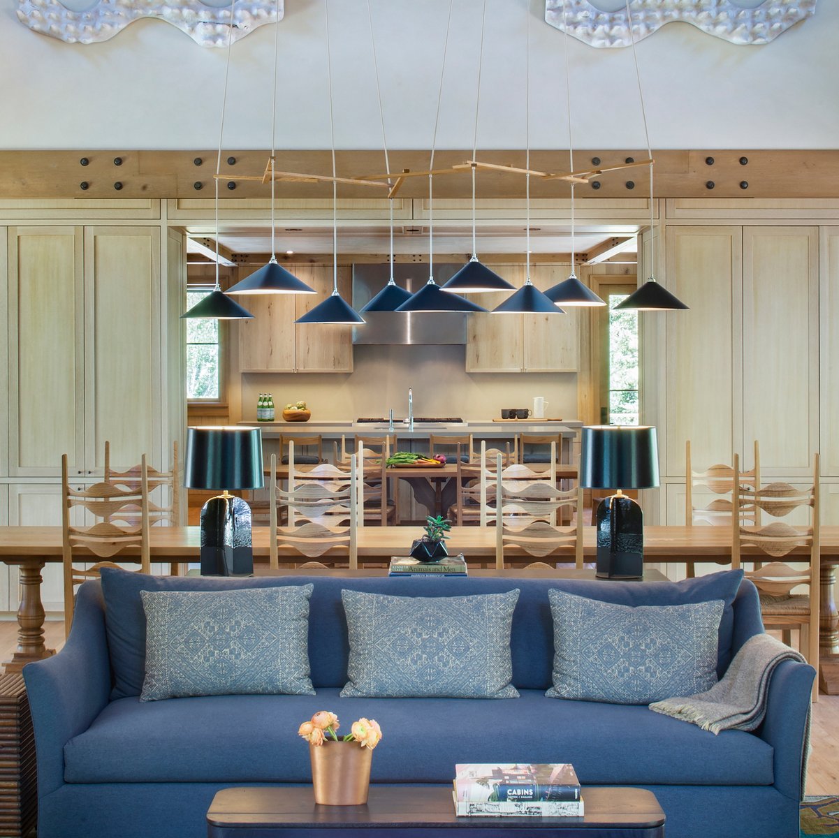 Emily Group of Nine in Semi Matte Paint Pendant from Moss Objects for ...