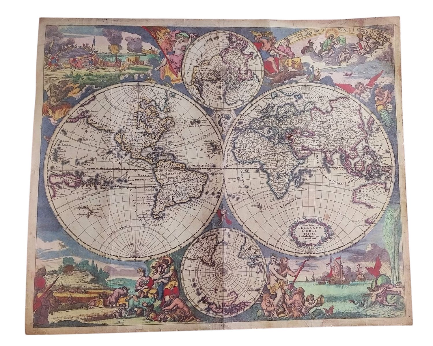 Carta Nova Totius Terrarum Orbis Tabula, Amsterdam, XVII secolo in ...