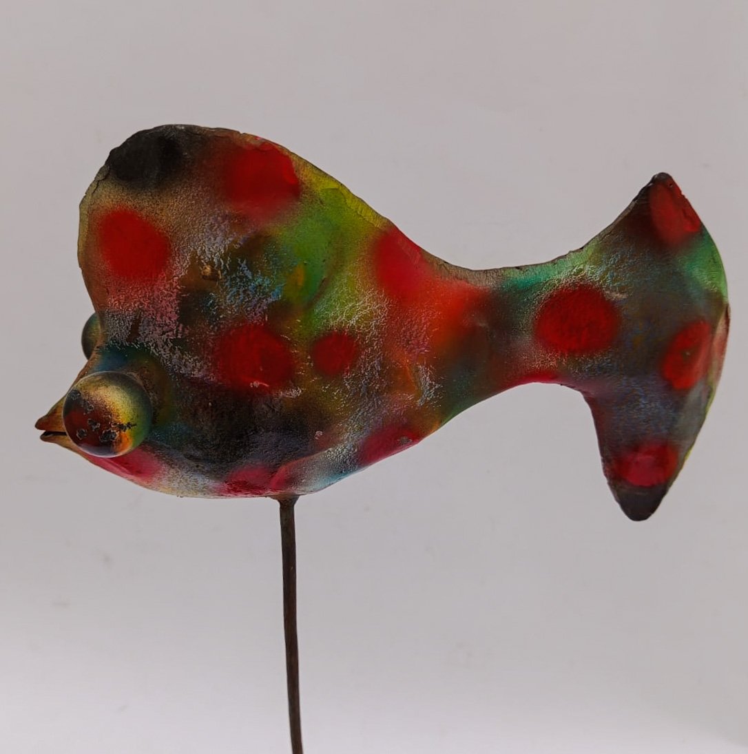 Metal Fish Sculpture by Giovanni Tamburelli, 2000s for sale at Pamono