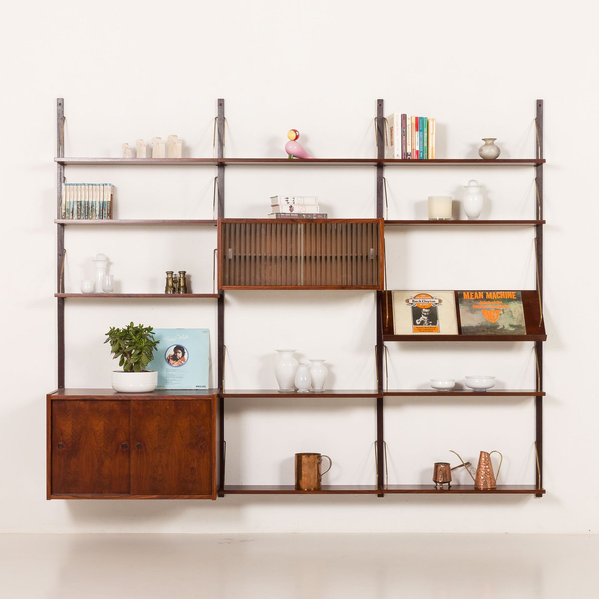 PS System Rosewood Wall Unit by Preben Sorensen for Randers Møbelfabrik ...
