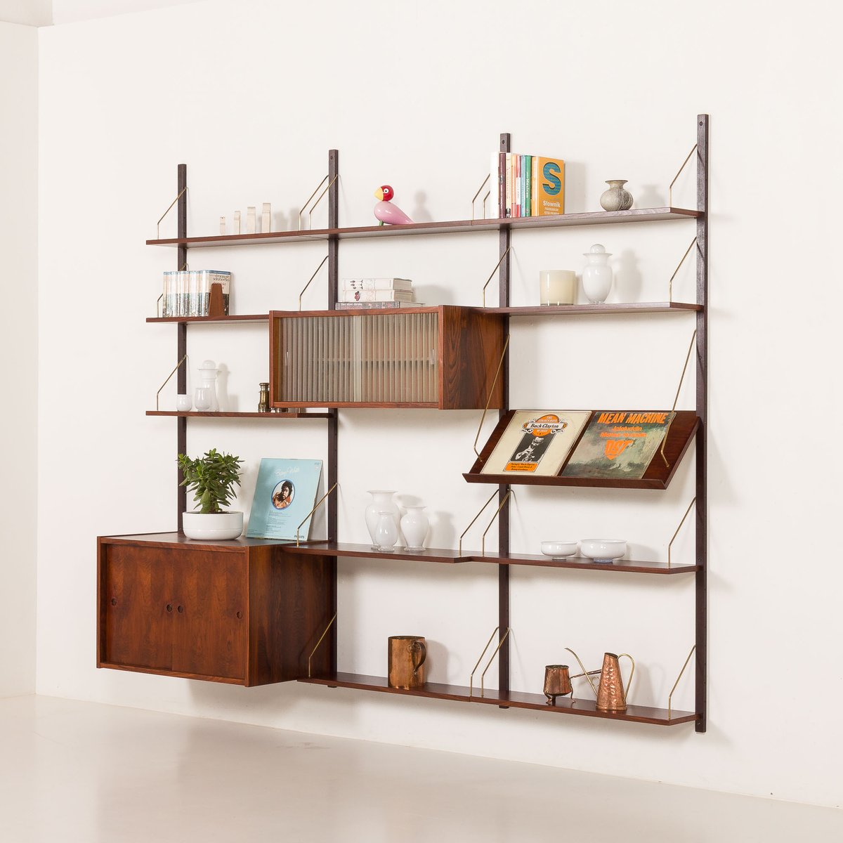 PS System Rosewood Wall Unit by Preben Sorensen for Randers Møbelfabrik ...