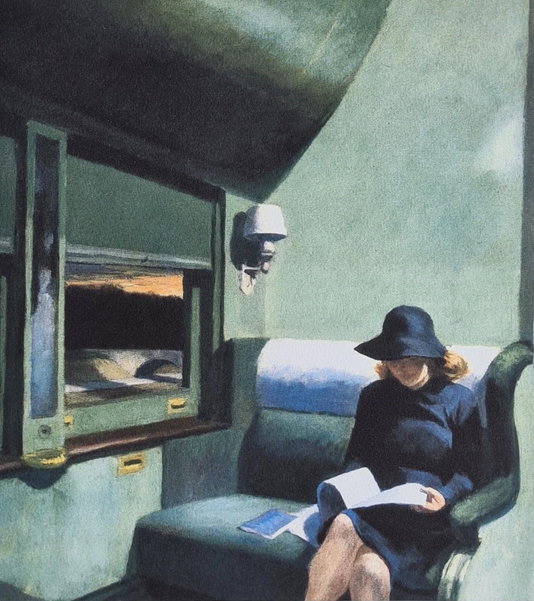 Dopo Edward Hopper, Compartment, 1990, Ink and Pencil and Paper in ...