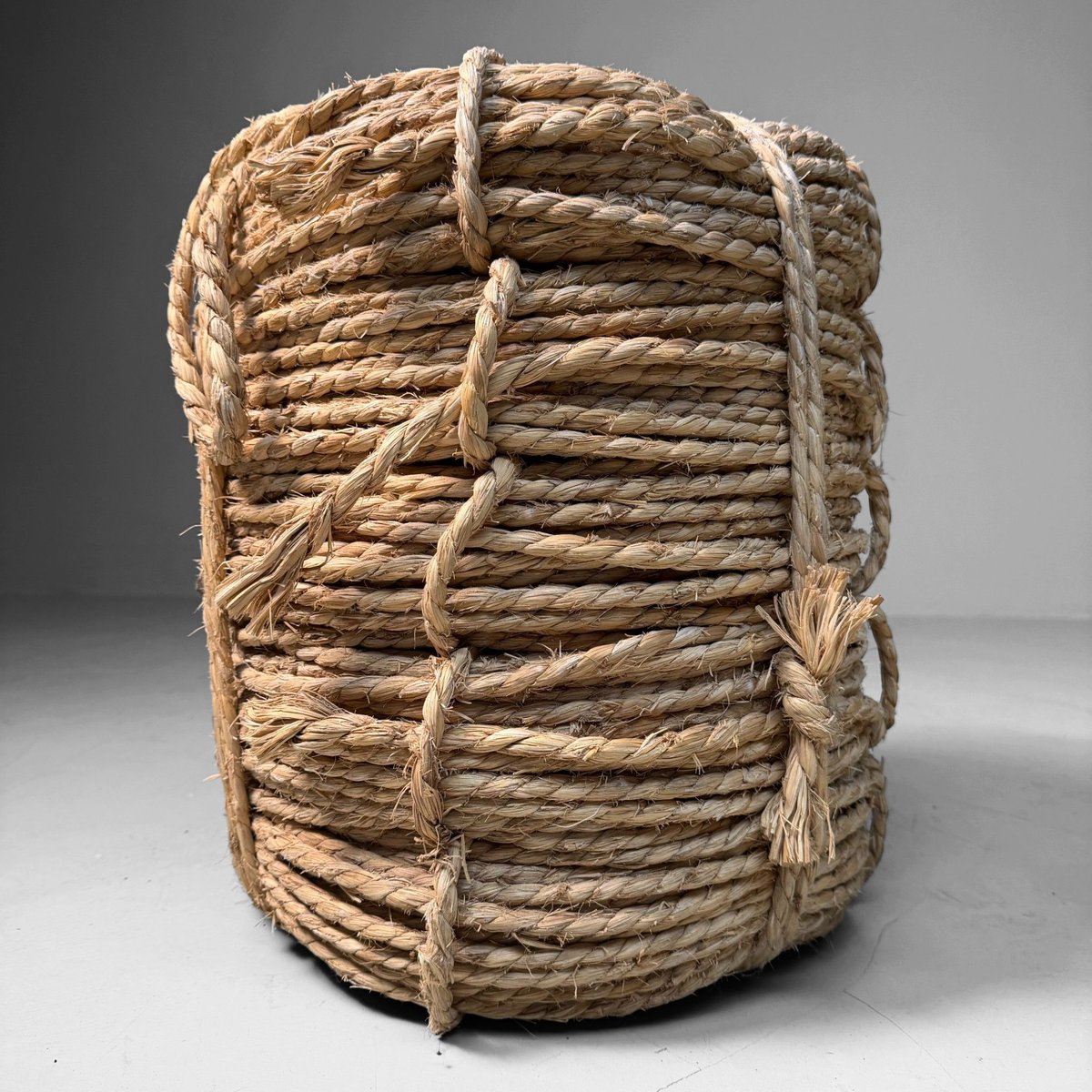Large Japanese Coil in Natural Rope, 1950s for sale at Pamono
