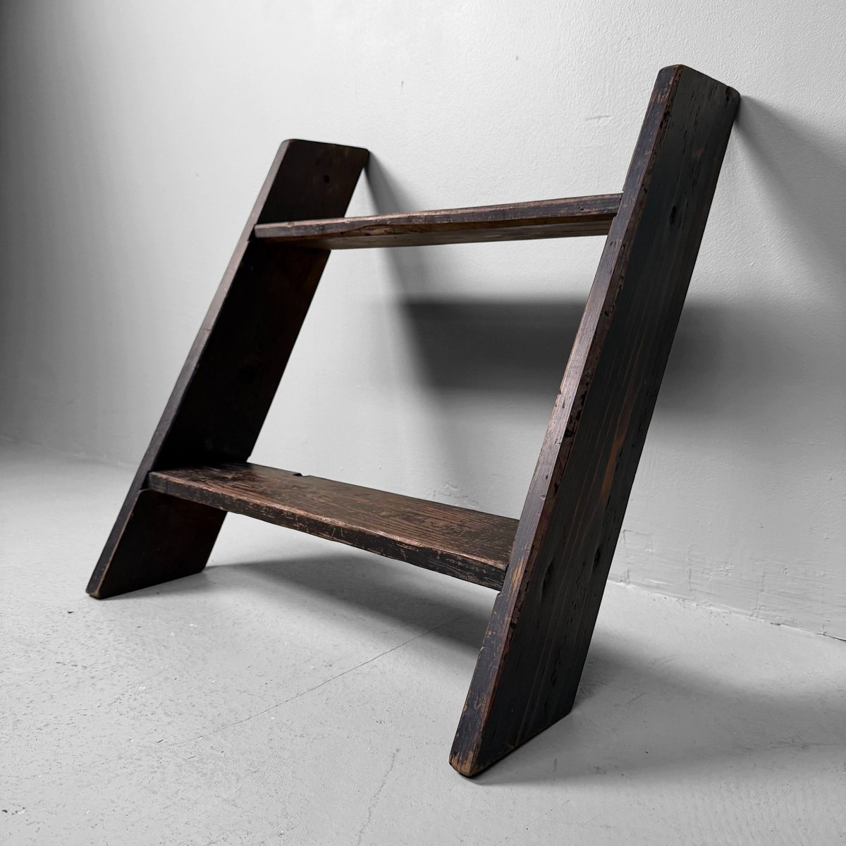 Small Wooden Japanese Ladder with Two Steps, 1940s for sale at Pamono