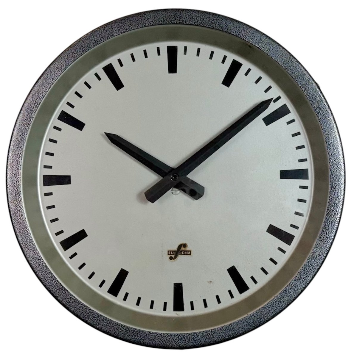 Vintage Industrial Factory Wall Clock from Elfema, 1960s for sale at Pamono