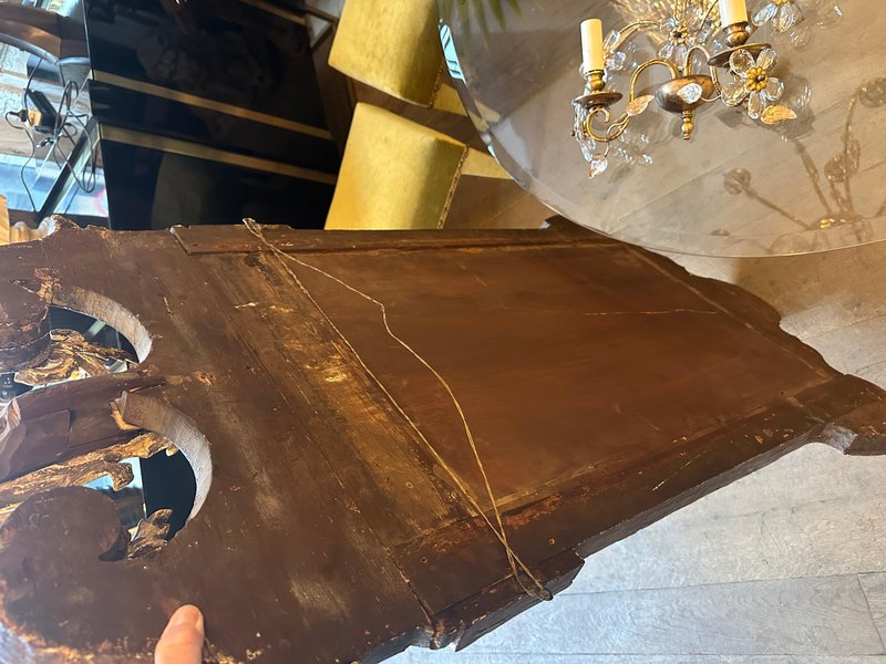 Specchio antico georgiano in legno dorato, 1750 in vendita su Pamono