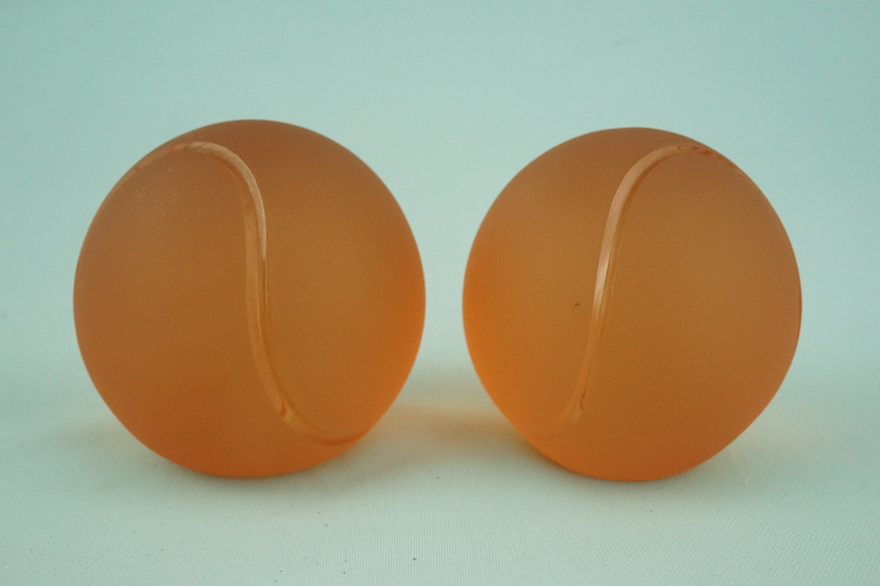 Presse-Papiers Orange en Verre de Murano Sablé avec Balles de Tennis de ...