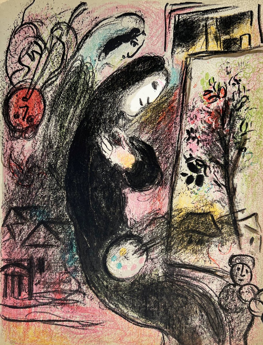 Marc Chagall, Inspiration, 1960, Lithograph for sale at Pamono