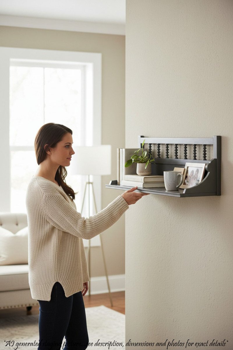 Antique Painted Wall Display Shelf Unit, 1900s for sale at Pamono