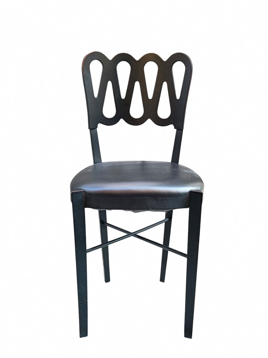 Vintage 969 Black Chair by Gio Ponti for F.lli Montina, 1960s for sale ...