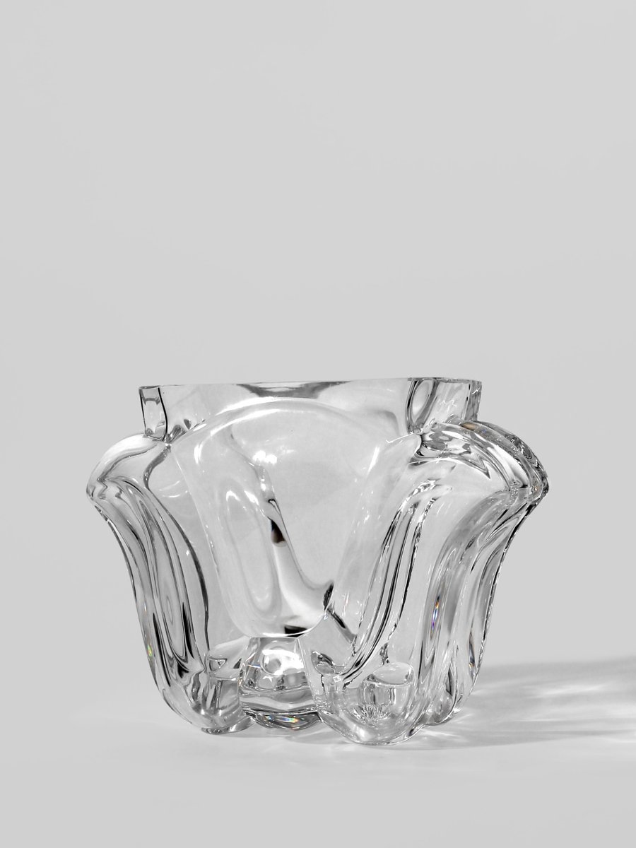 Vaso Tulip in cristallo al piombo di Lars Hellsten per Orrefors, Svezia ...