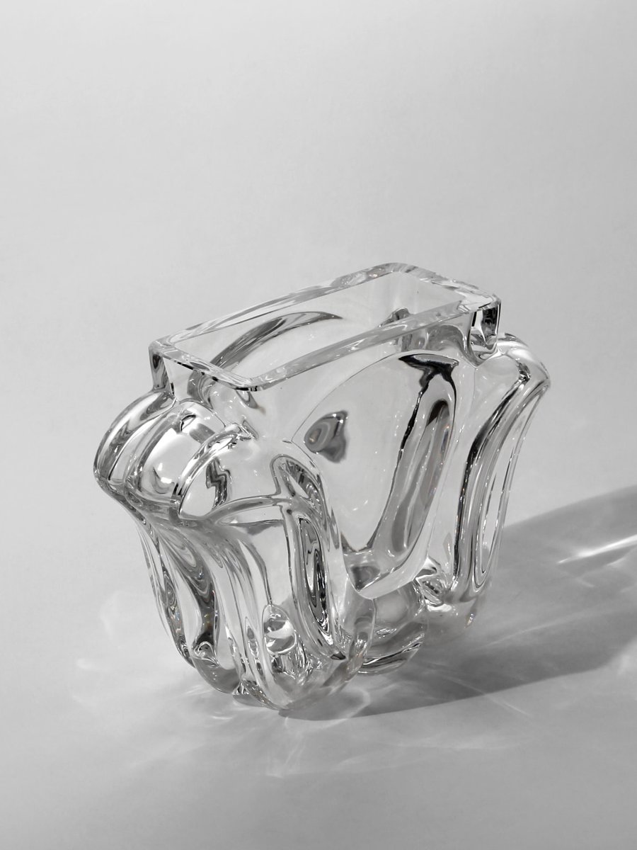 Vaso Tulip in cristallo al piombo di Lars Hellsten per Orrefors, Svezia ...