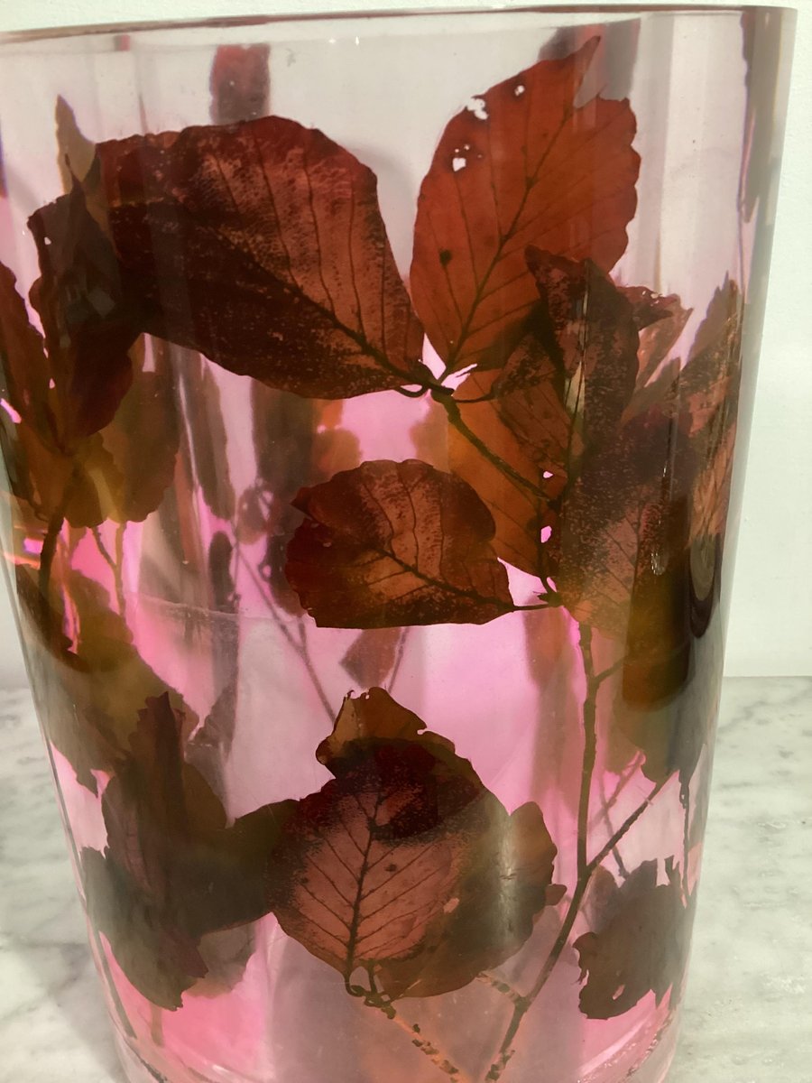 Resin Flower Vase with Rose Stems and Leaves Inside, 1970s for sale at ...