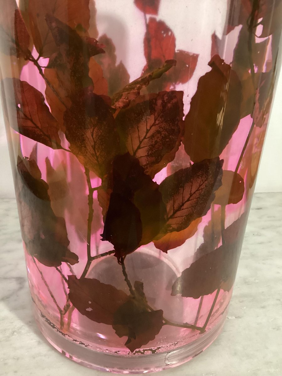 Resin Flower Vase with Rose Stems and Leaves Inside, 1970s for sale at ...