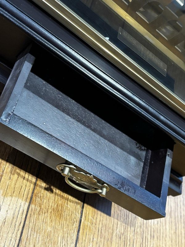 Large Architectural Brass Cathedral Skeleton Clock with Case and Key ...