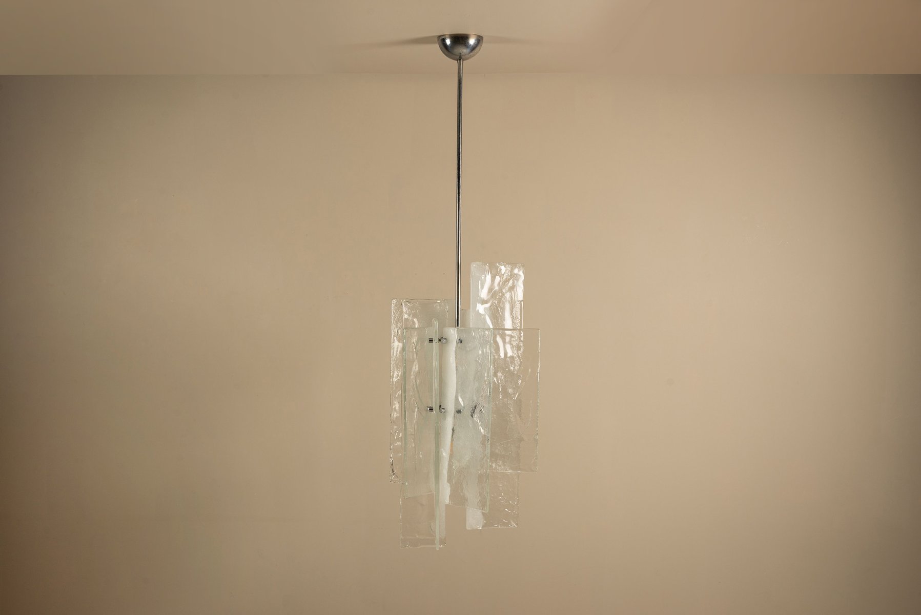 Grande Lampe à Suspension LS 199 par Carlo Nason pour Mazzega, Italie ...