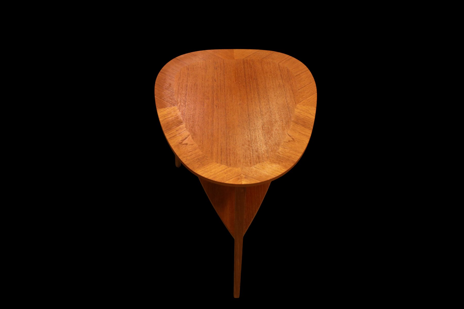 Triangular Coffee Table in Teak with Magazine Shelf by Georg Jensen for ...