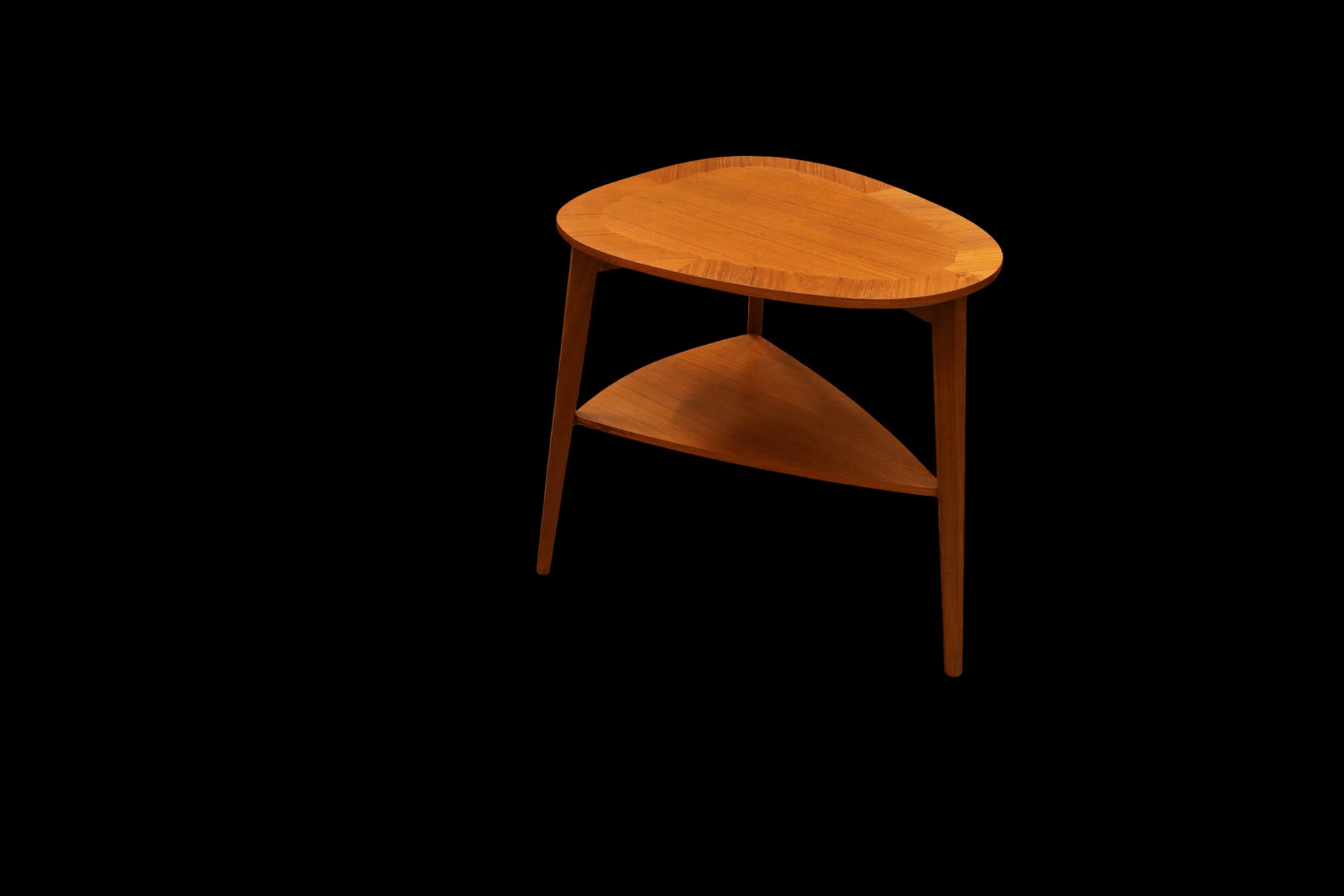 Triangular Coffee Table in Teak with Magazine Shelf by Georg Jensen for ...