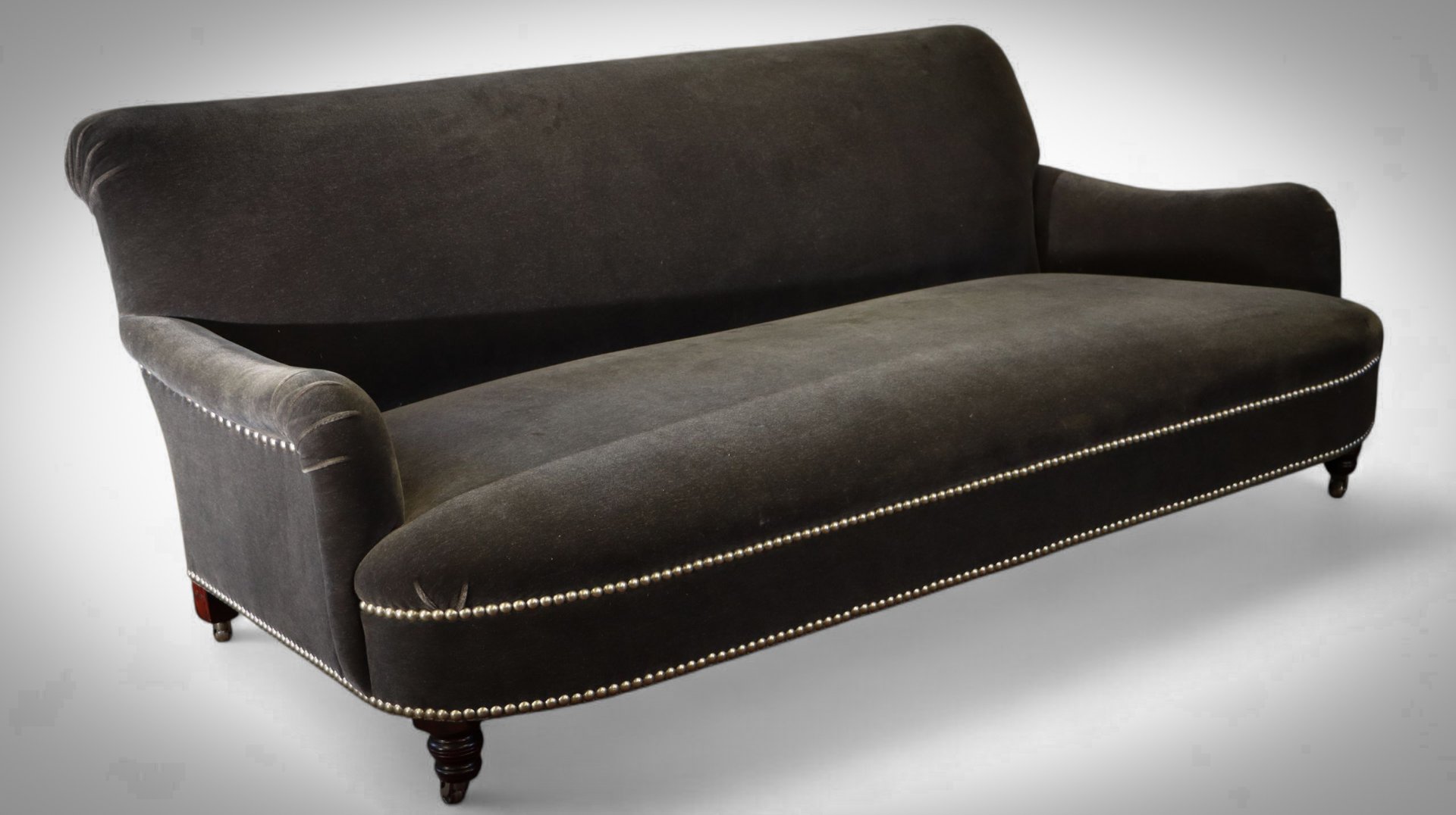 Jules 2-Seater Sofa with Grey Mohair Upholstery from George Smith ...