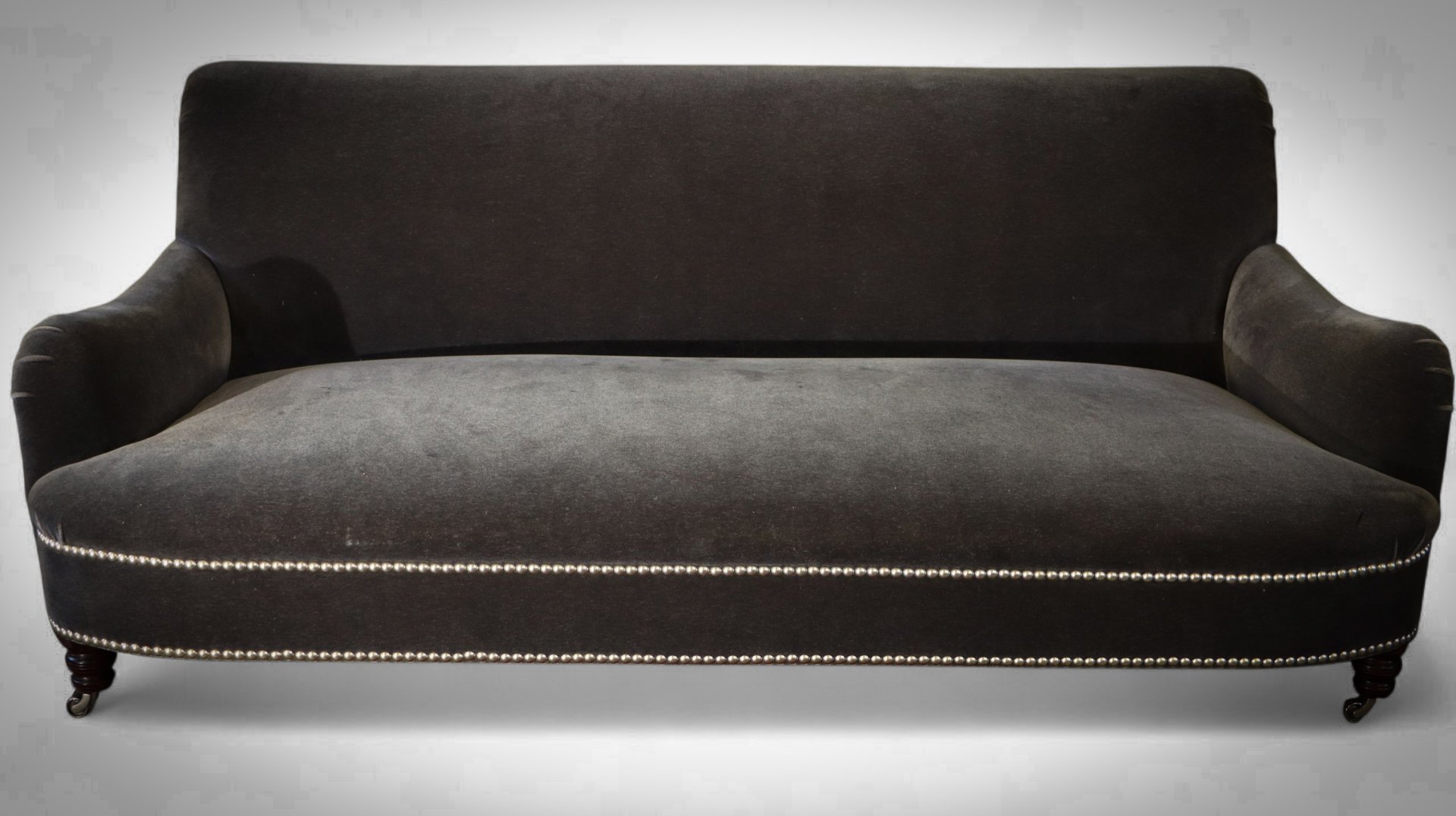 Jules 2-Seater Sofa with Grey Mohair Upholstery from George Smith ...