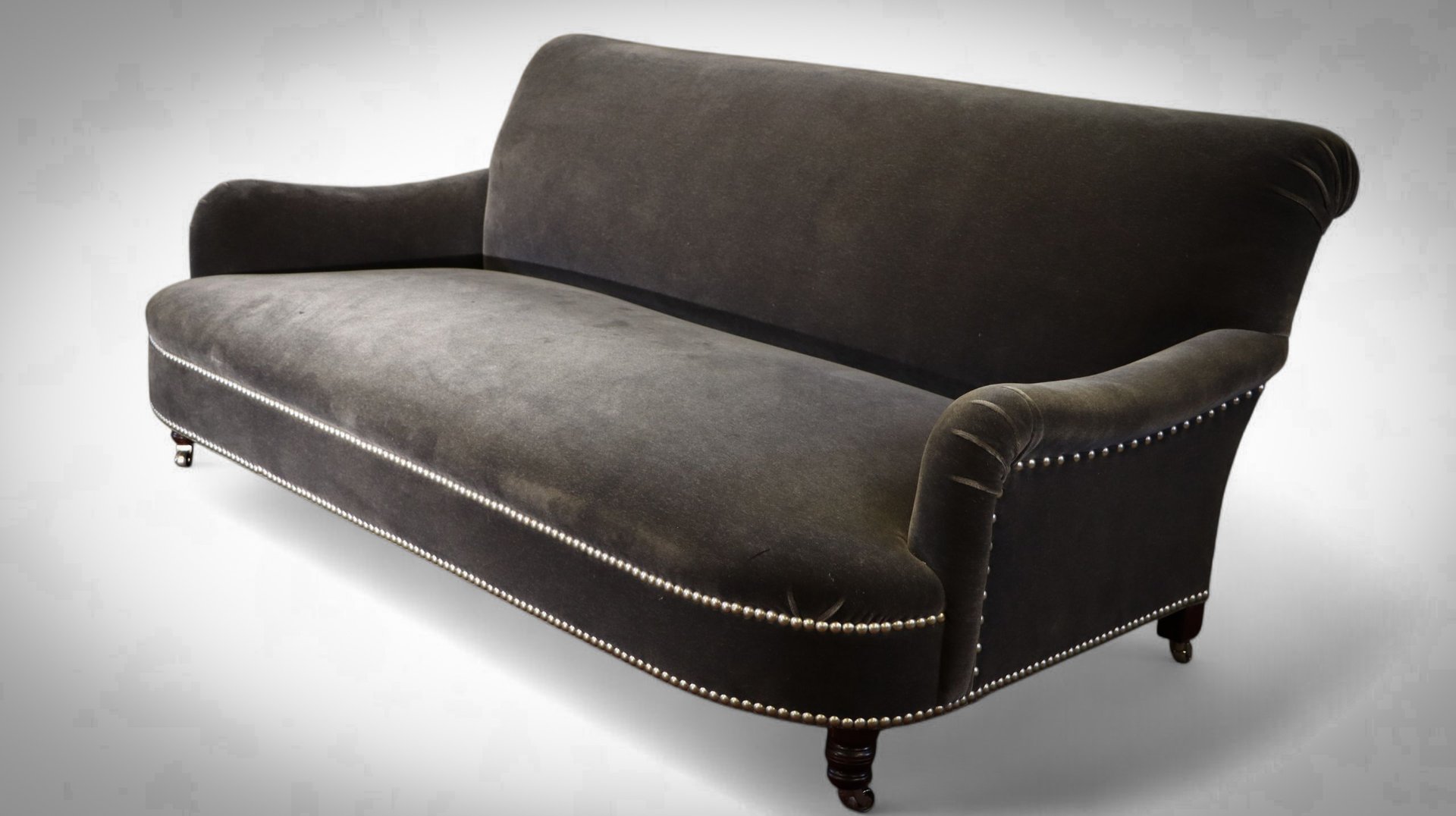 Jules 2-Seater Sofa with Grey Mohair Upholstery from George Smith ...