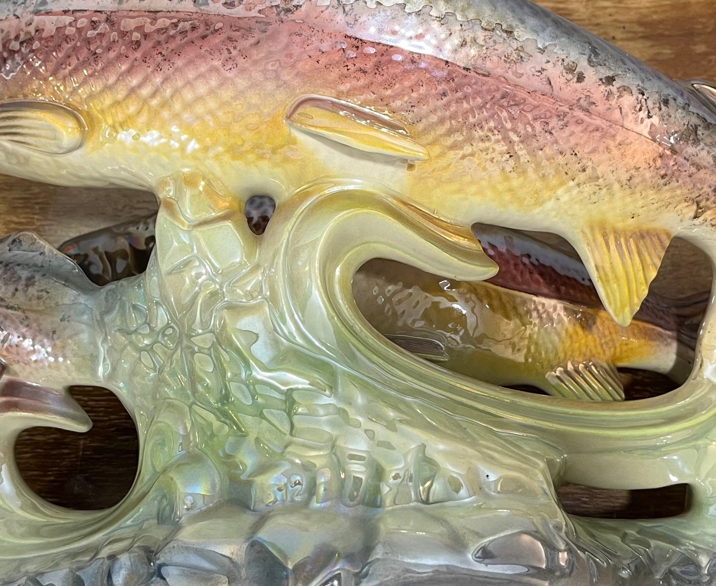 Large Sculptural Faience Fish by Hubert Bequet for Quaregnon, Belgium ...