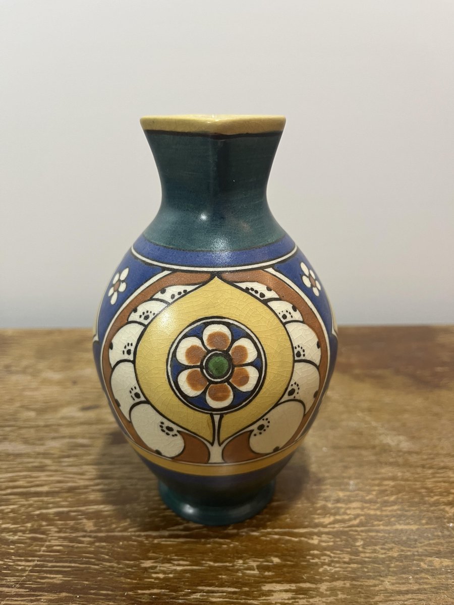 Art Nouveau Lindus Vase by Arnhem Fayence, 1916 for sale at Pamono