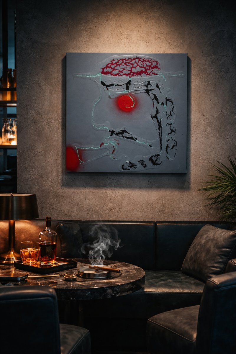 ArpVerdeacqua, Cigar Man in Colours, Acrylic for sale at Pamono