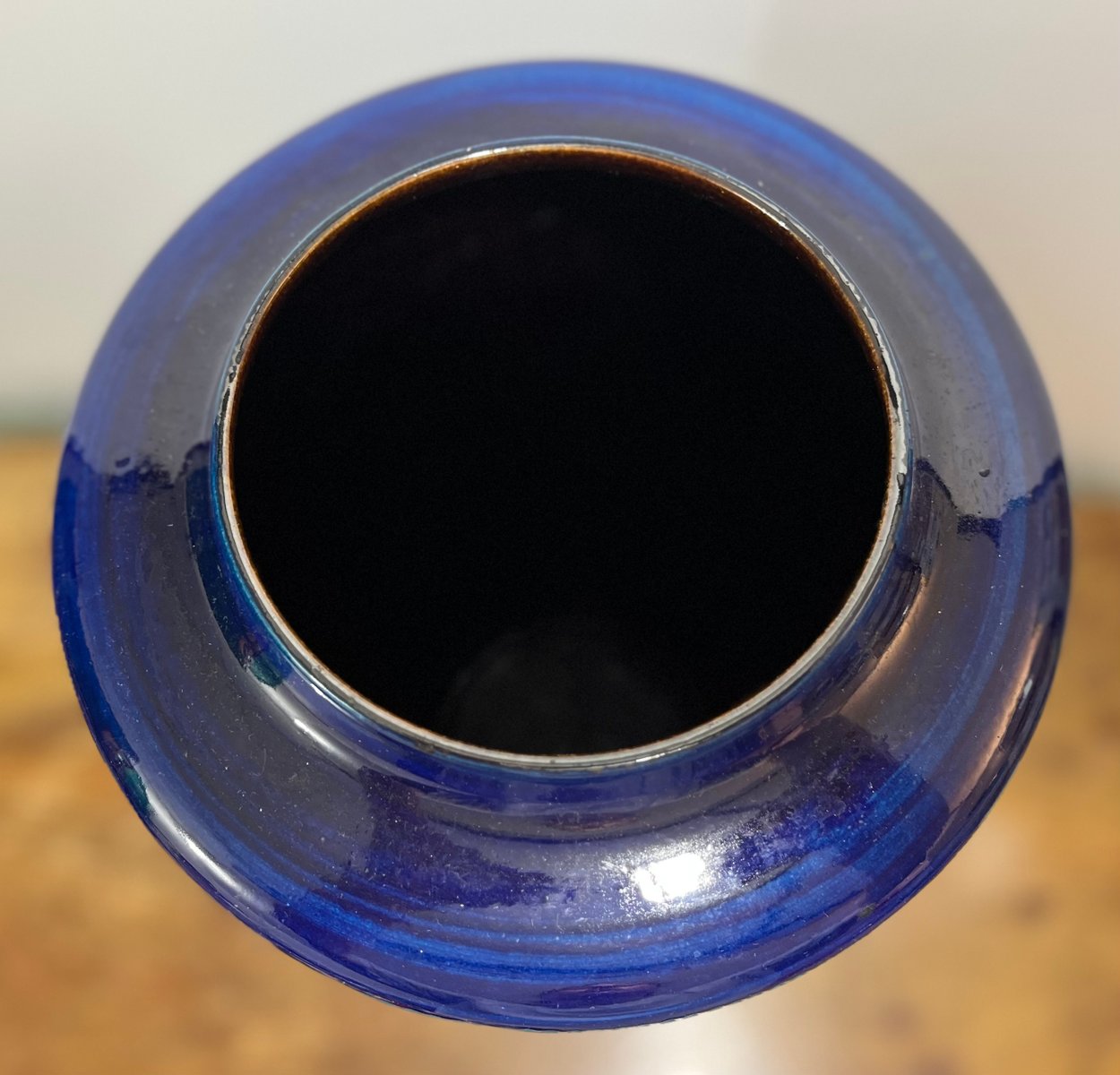 Vase Rimini Bleu par Bodo Mans pour Bay Keramik, 1960s en vente sur Pamono