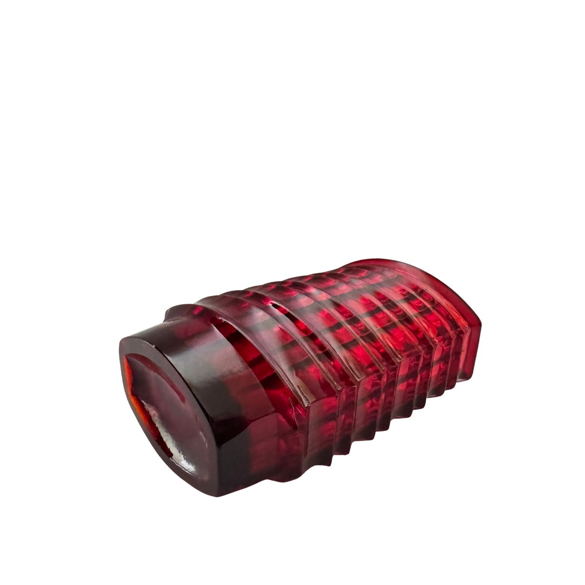 Optical Ruby Red Vase by Jan Sylwester Drost for HSG Ząbkowice, Poland ...