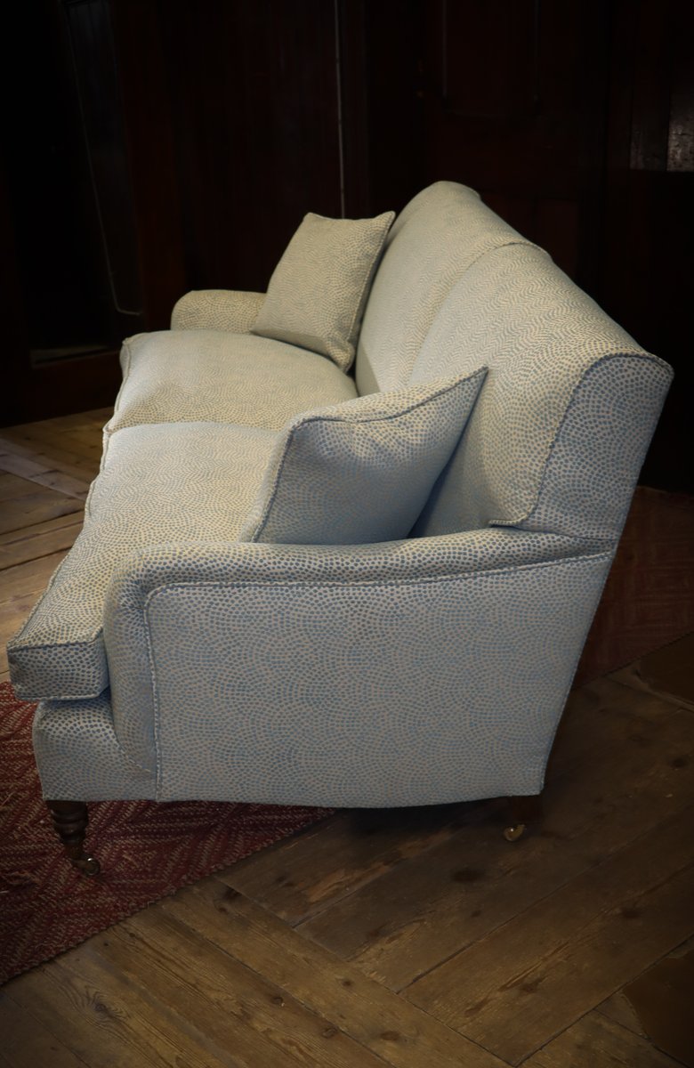2-Seater Sofa from George Smith with Escale Ciel Blue Fabric from Jean ...
