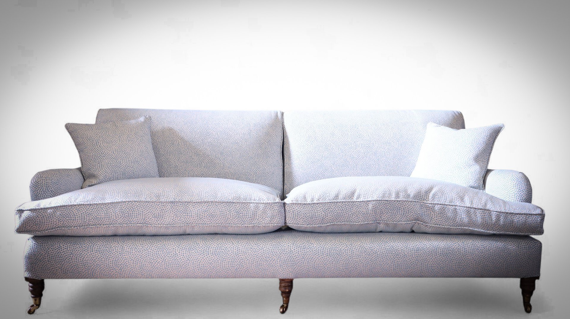 2-Seater Sofa from George Smith with Escale Ciel Blue Fabric from Jean ...