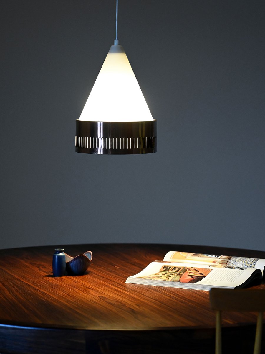 Scandinavian Pendant Lamp with Copper Circle by Hans Agne Jakobsson ...