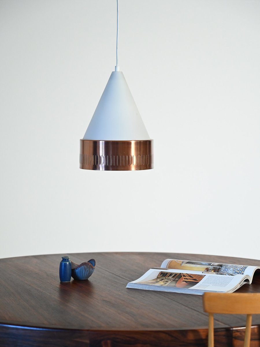 Scandinavian Pendant Lamp with Copper Circle by Hans Agne Jakobsson ...