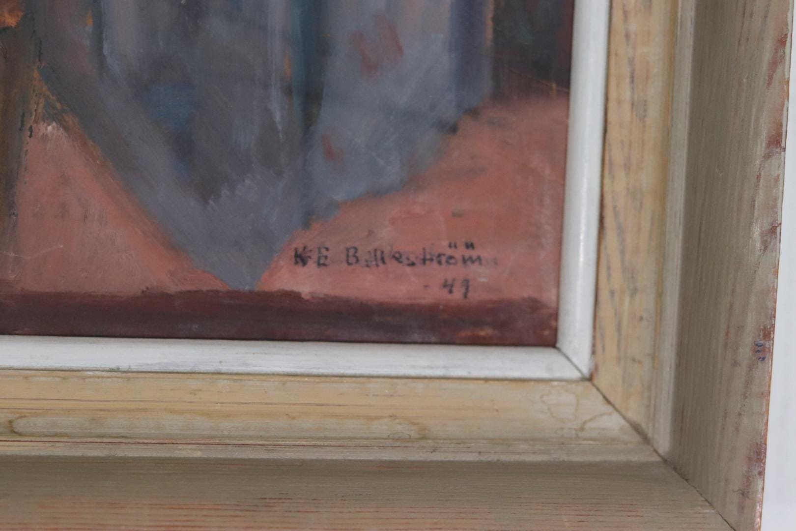 Karl Erik Billeström, Muted Scene, 1950s, Oil on Panel, Framed for sale ...