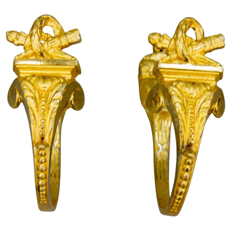 Late 19th Century Empire Revival French Gilt Bronze Curtain Tiebacks ...