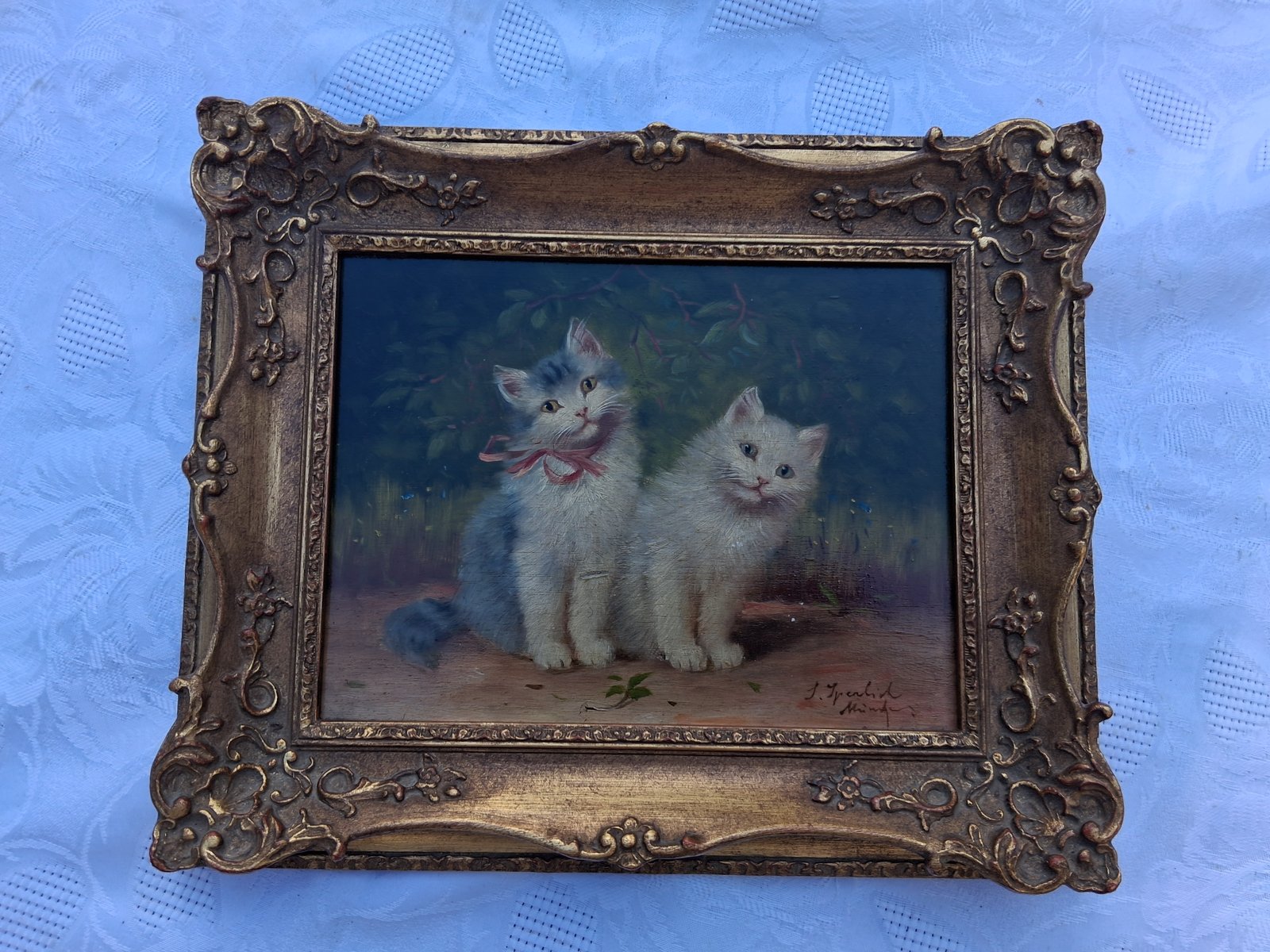 Sophie Sperlich, Victorian Cat, 1800s, Oil and Wood, Framed for sale at ...