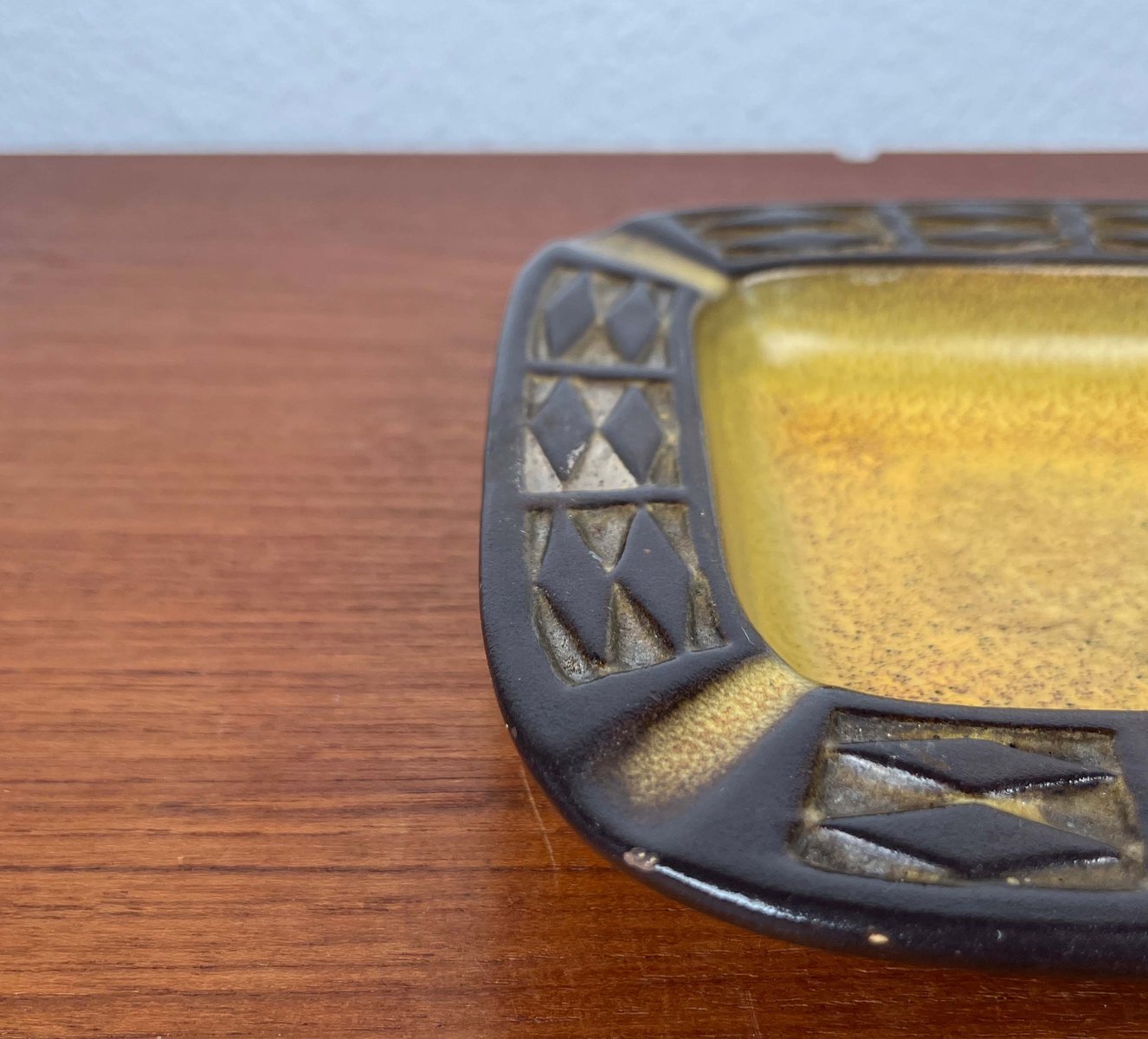 Mid-Century Modern Yellow Danish Studio Pottery Ashtray Bowl from Frank ...