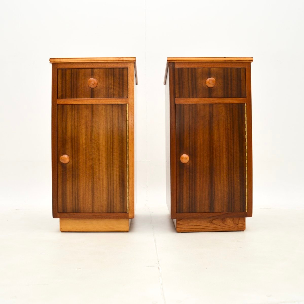 Vintage Walnut Bedside Tables by Neil Morris, 1950s, Set of 2 for sale ...