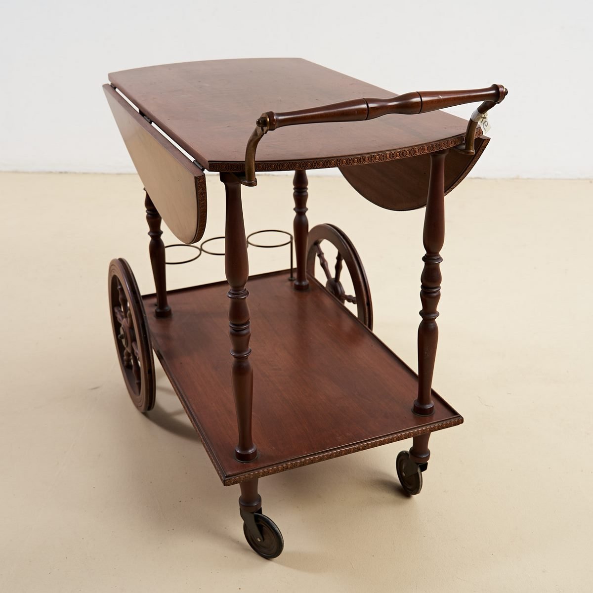 Italian Wooden Food and Drinks Trolley for sale at Pamono