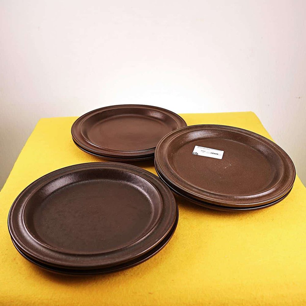 Stoneware Ceramic Dinner Plates by Franco Pozzi, 1960s, Set of 6 for ...