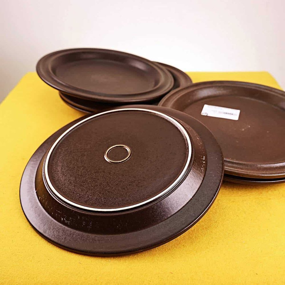 Stoneware Ceramic Dinner Plates by Franco Pozzi, 1960s, Set of 6 for ...