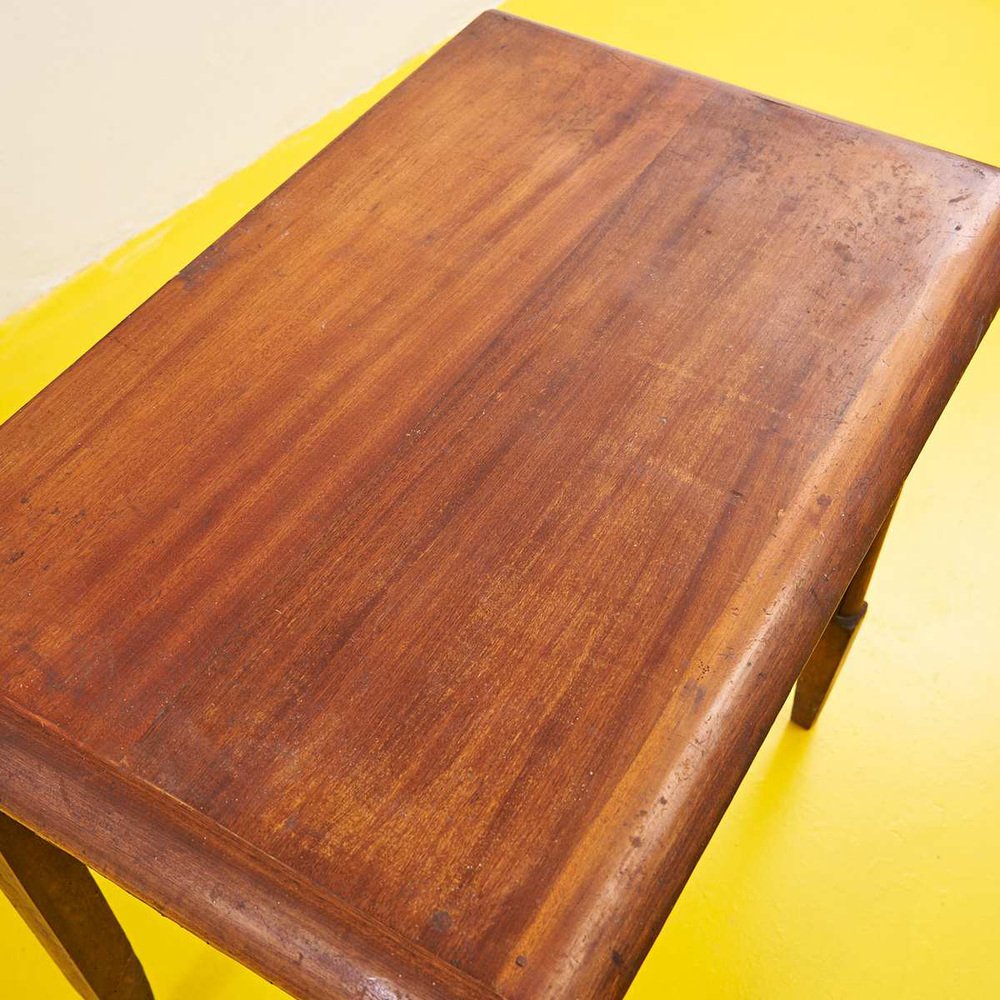 Petite Table Console Empire avec Colonnes en Bois en vente sur Pamono