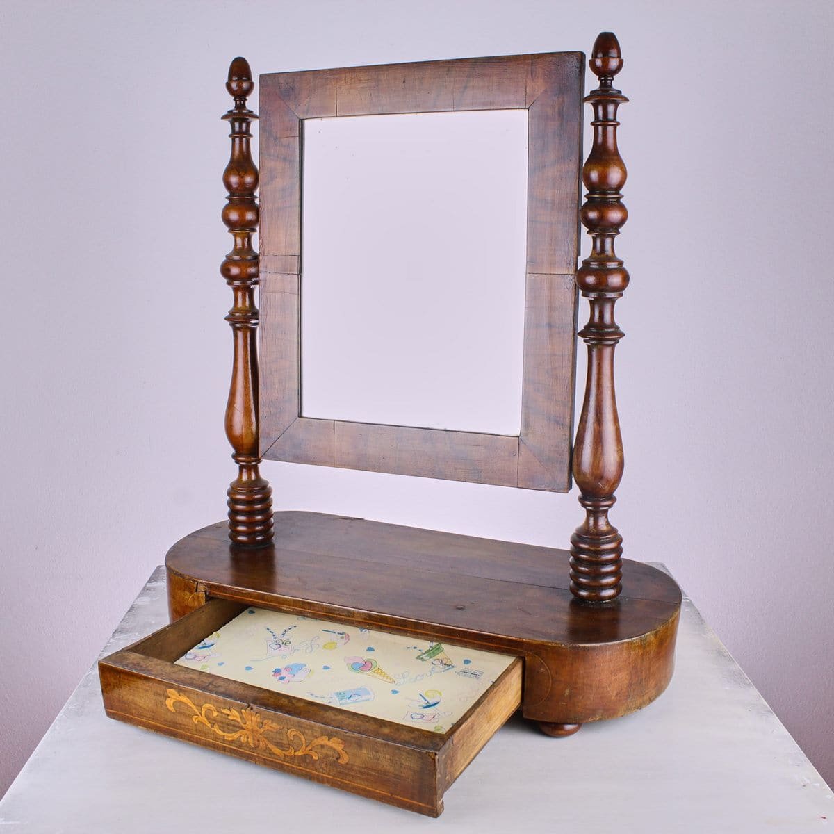 Carlo X Threaded Table Mirror for sale at Pamono