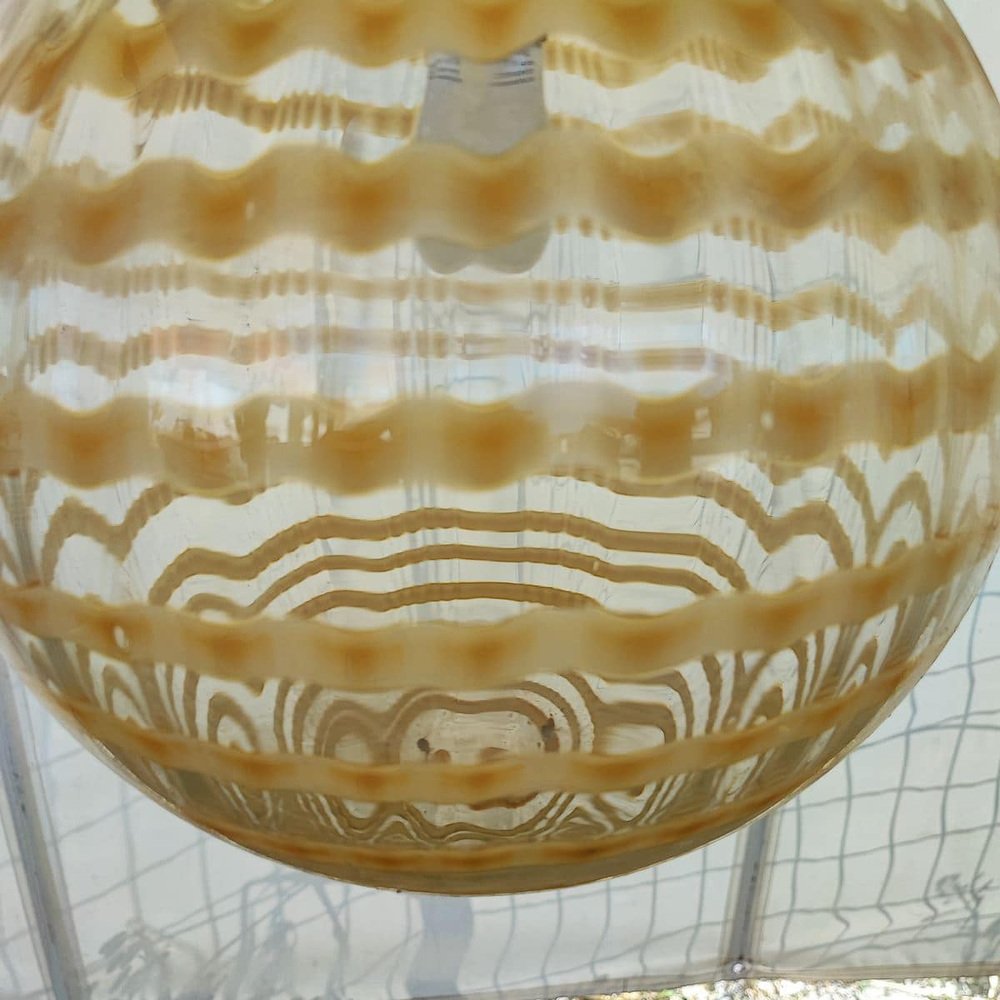 Vintage Optical Glass Pendant Light, 1970s for sale at Pamono