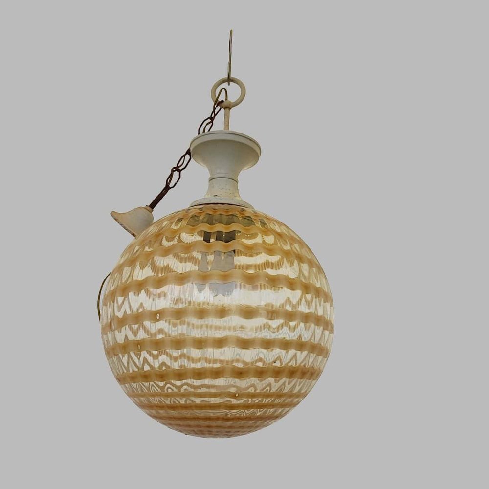 Vintage Optical Glass Pendant Light, 1970s for sale at Pamono