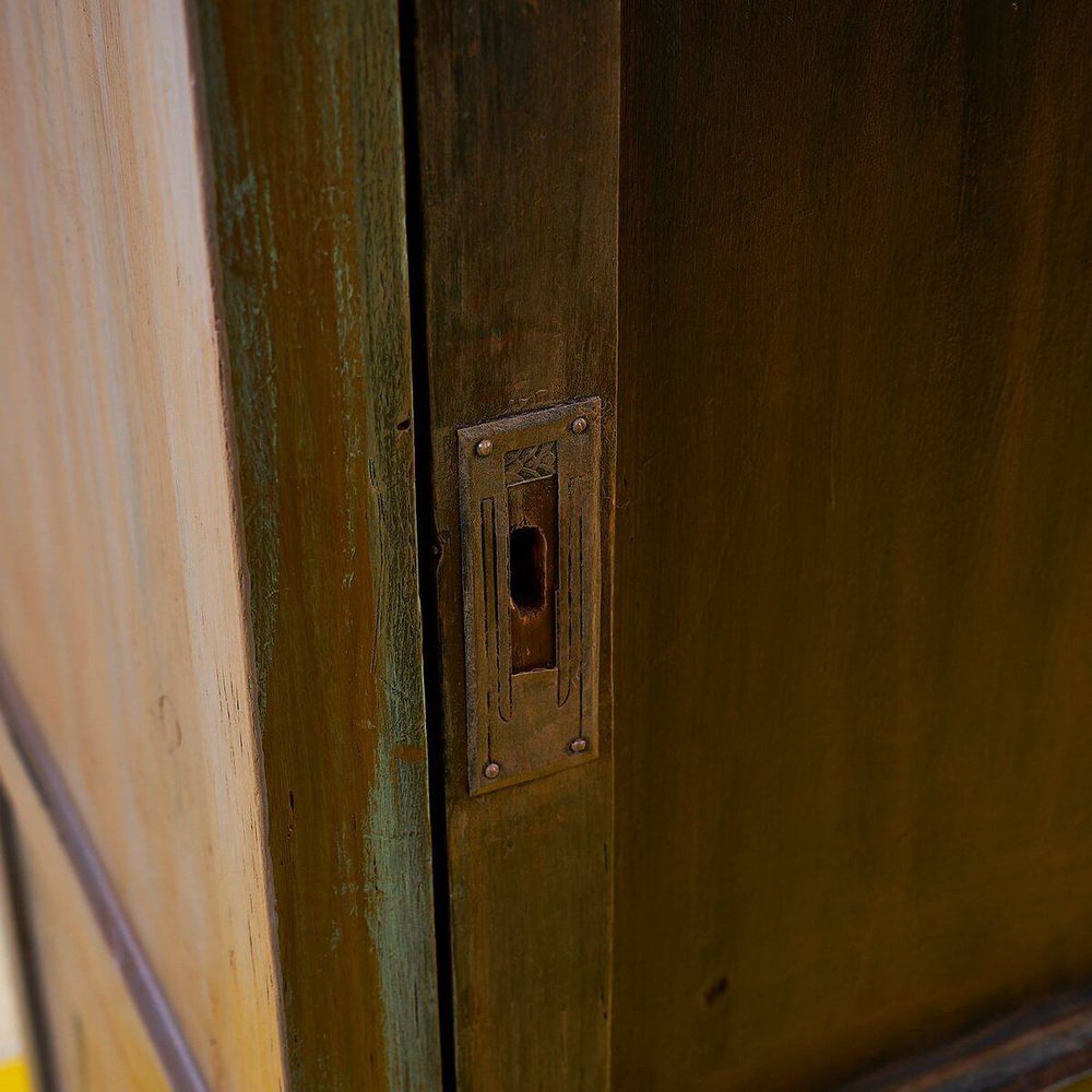 Antique Rustic Wooden Wardrobe for sale at Pamono